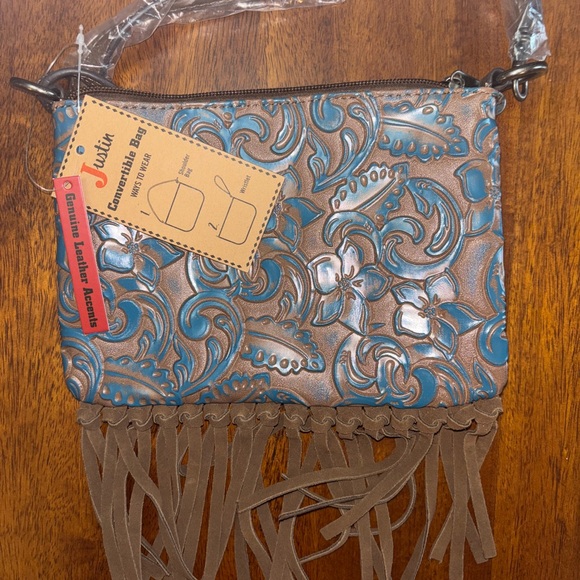 Justin Boots | Bags | Justin Boots Convertible Bag Wristlet Or ...